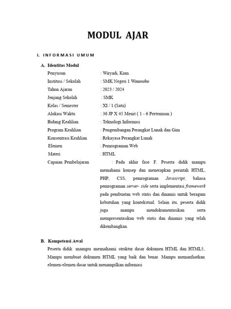 Modul Pemrograman Web Pdf