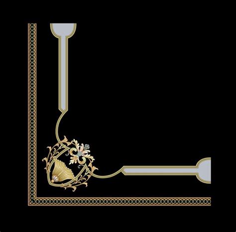 طراحی لوکس ظریف تزئینی عناصر طلایی در سبک باروک روکوکو طراحی برای پوشش پارچه پارچه کاغذ بسته