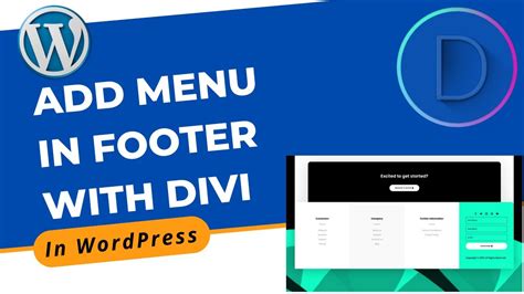 How To Add Menu In Footer With Divi Builder In Wordpress Divi Page Builder Tutorial 2022 Youtube