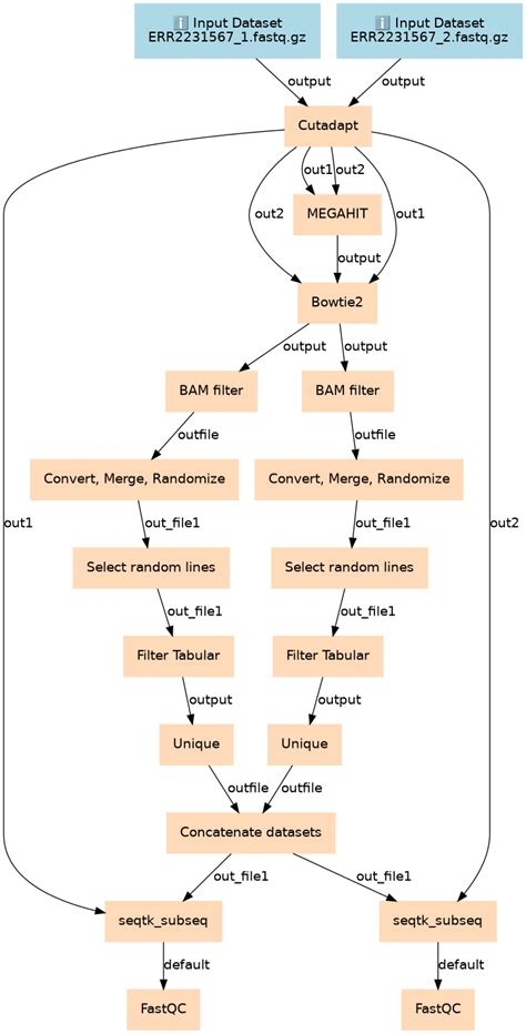 workflow generate dataset for assembly tutorial