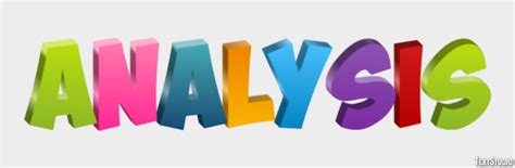 analysis text effect and logo design word