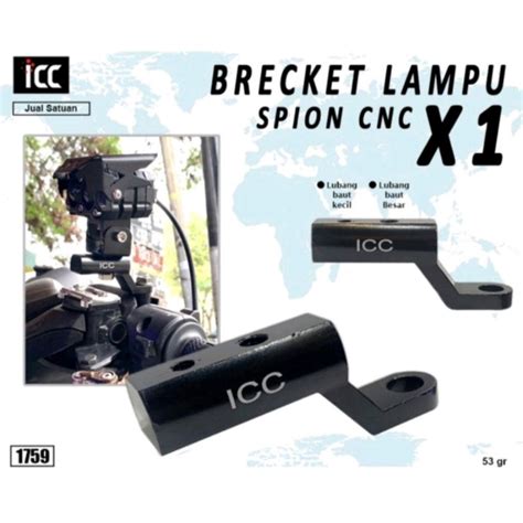 Jual Brecket Lampu Tembak Cnc Lobang Spion X1 Bracket Breket Lampu Tembak Spion Cnc Shopee