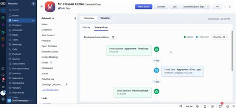 Track Customer Interactions With Zoho Crms Interactions Tab