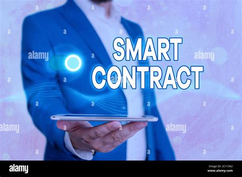 Handwriting Text Smart Contract Conceptual Photo Digital Agreement To