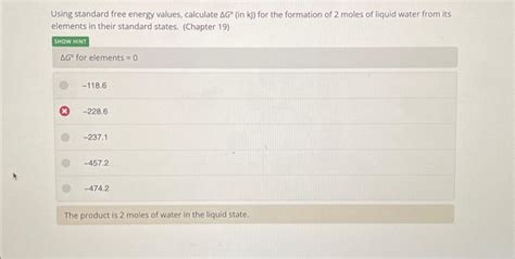 solved using standard free energy values calculate Δg∘ in