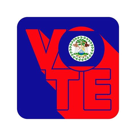 Premium Vector Vote Sign Postcard Poster Belize Flag Vector Illustration