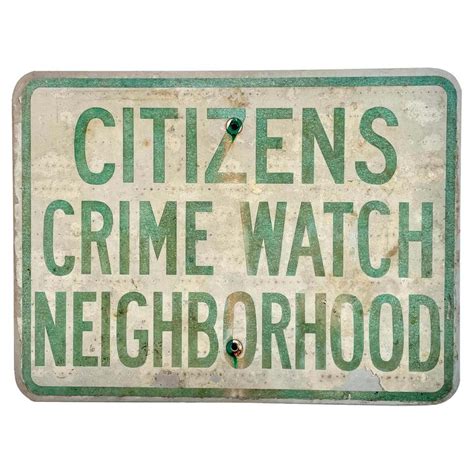 Vintage Neighborhood Watch Sign For Sale At 1stdibs