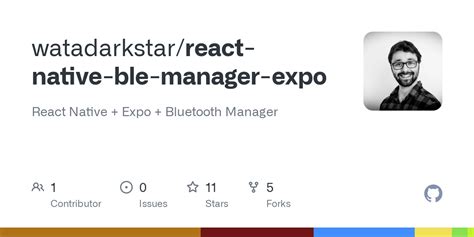 Github Watadarkstarreact Native Ble Manager Expo React Native Expo Bluetooth Manager