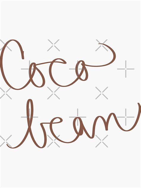 Coco Bean Sticker For Sale By Abeink Redbubble