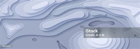 종이 컷 스타일의 지형지도 파 모던 커버를 잘라 3d 추상적 인 배경 회색 색상 구멍과 산 지종이 아트 벡터 카드 일러스트레이션