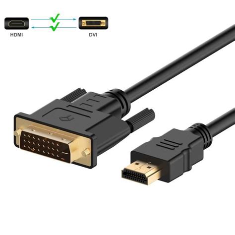 Cablu Adaptor Hdmi La Dvi Jeswo Bidirectional 18 M Negru Emagro