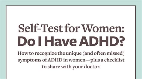 Adhd In Women Test Free Guide And Symptom Checklist