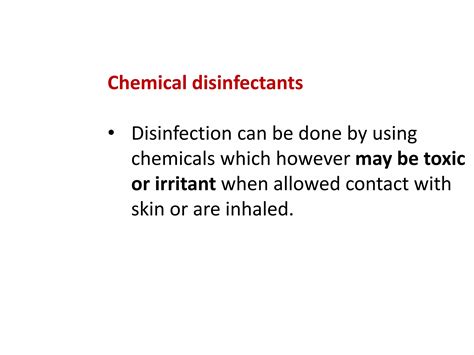 Types Of Disinfectants Ppt
