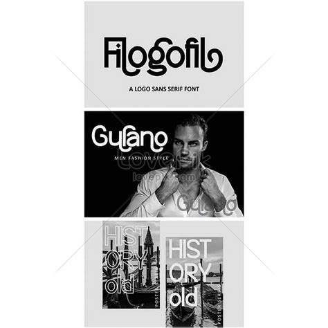 필로고필 글꼴 일러스트 무료 다운로드 Lovepik