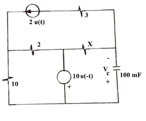 Solved Find The Initial Conditions Of The Voltage Vc T In Chegg
