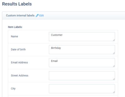 Results Labels For Custom Results Reports Formsite