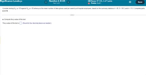 Solved A And B A Compute The P Value Of The Test The
