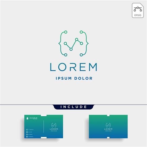 Coding Digital Logo Design Template Vector Lineart 2472586 Vector Art
