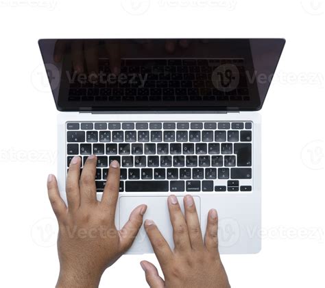 Hands Typing On A Laptop For Mockups Design 17263562 Png