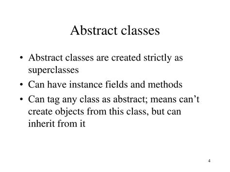 Ppt Abstract Classes And Inheritance Hierarchies Powerpoint