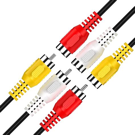 Tunghey Gold Plated RCA Extension Cable 3 Male To 3 Female Audio Video Cable For DVD CD AV