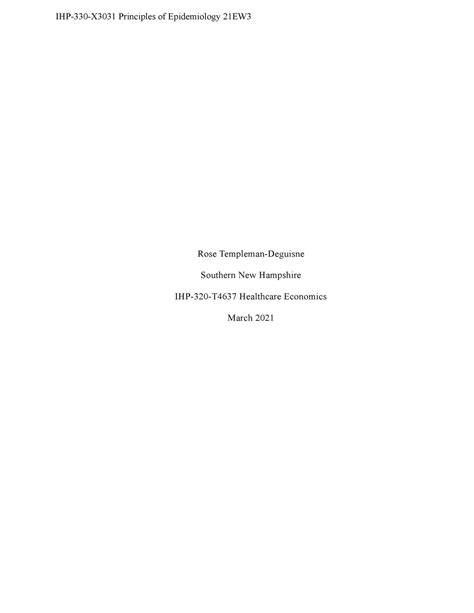3 2 Final Project Milestone Two Analysis Of Health Issue Draft Of Section I Ihp 330 X3031