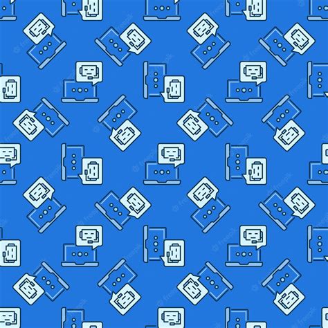 Premium Vector Chatbot And Laptop Computer Vector Colored Seamless