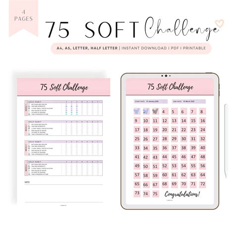 75 Soft Challenge Tracker Mrsneat