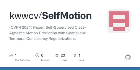 github kwwcv selfmotion cvpr 2024 paper self supervised class