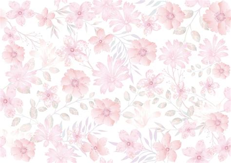 Premium Vector Vector Watercolor Seamless Floral Pattern Illustration Horizontally And