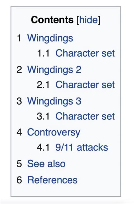 Contents Hide Wingdings Character Set Wingdings Character Set Wingdings