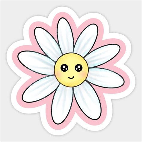 Cute Daisy Flower Sticker Flower Magnets Daisy Flower Cute Stickers