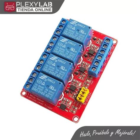 módulo relé relay de 5v 4 canales para arduino raspberry pi en venta
