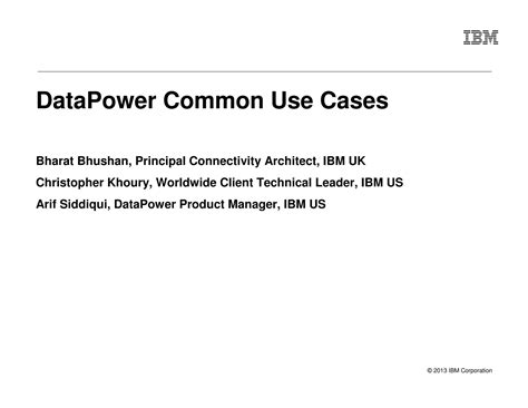 Ibm Datapower Gateway Common Use Cases Pdf