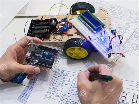 Robotics Creation With Arduino Uno Microcontroller Editorial Stock