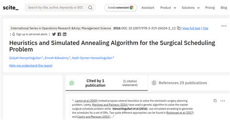 Heuristics And Simulated Annealing Algorithm For The Surgical