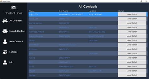 Contacts Book App In C With Sqlite Database With Entity Framework
