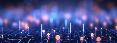 Premium Photo Abstract Tech Background With Illuminated Fiber Optic Connections Quantum