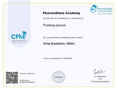 Pradeep Jaiswal On Linkedin Happy To Inform That I Have Completed The Course Drug Regulatory