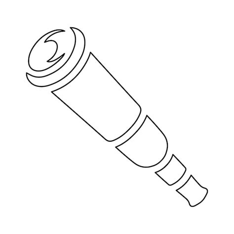 Premium Vector Spyglass Pirate Adventure Outline Icon Line Art Vector