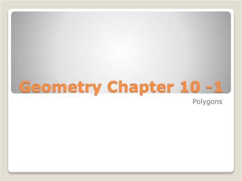 PPT Geometry Chapter PowerPoint Presentation Free Download ID