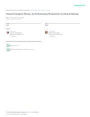 Sexual Strategies Theory An Evolutionary Perspective On Human Course Hero