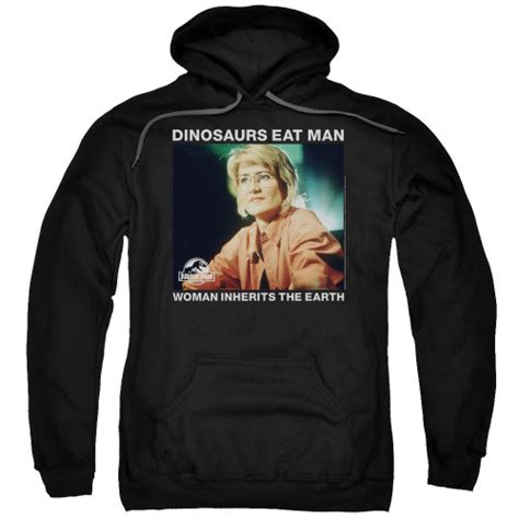 jurassic park inherit adult pullover hoodie sweatshirt black