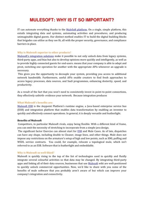 Ppt Mulesoft Why Is It So Important Powerpoint Presentation Free Download Id 12269576