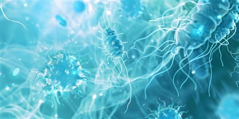 Premium Photo Illustration Of Pathogenic Microorganisms Spreading