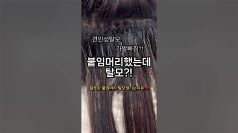 견인성 탈모오는 붙임머리는 양재붙임머리 양재미용실 붙임머리교육 붙임머리수강 붙임머리탈모 쇼츠 Youtube