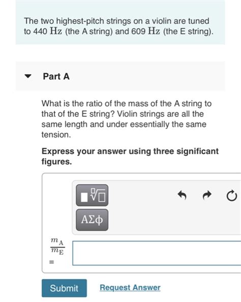 solved the two highest pitch strings on a violin are tuned