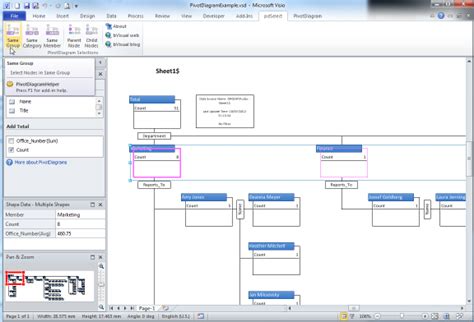 Selecting Nodes In Visio PivotDiagrams BVisual