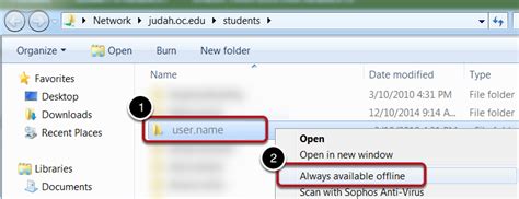 Set Up Offline File Synchronization Windows 7 Oklahoma Christian University