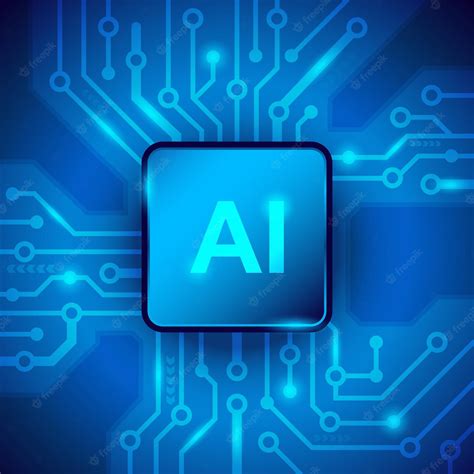 Ai 프로세서 칩 인공 지능 개념 벡터 일러스트 레이 션 프리미엄 벡터